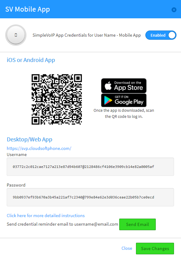 Adding a New SimpleVoIP Mobile App User – SimpleVoIP